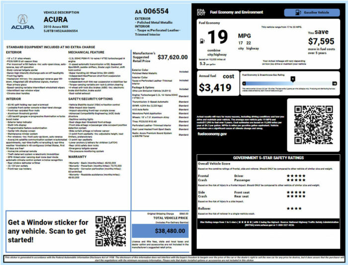 How to Get a Window Sticker from a VIN Number in 2025